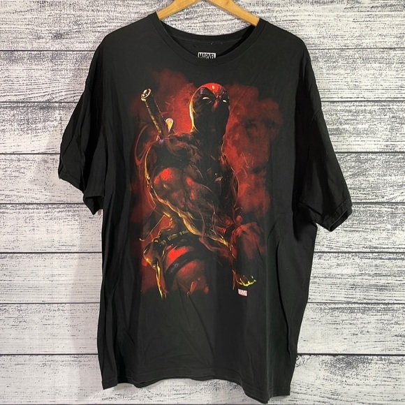 Marvel | Shirts | Marvel Comics Deadpool Superhero Avengers Big Print ...